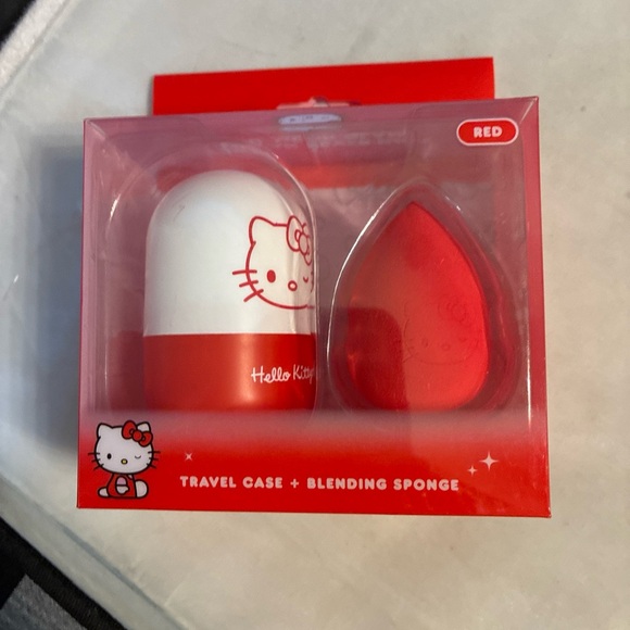 Hello Kitty | Makeup | Hello Kitty Red Travel Case With Blending Sponge ...